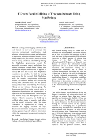 FiDoop: Parallel Mining of Frequent Itemsets Using MapReduce | PDF ...