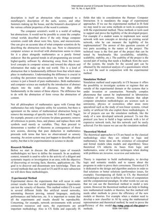 Computer Science Research Methodologies | PDF