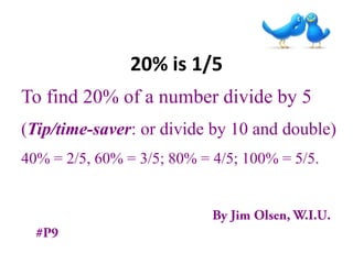20 Percent is One-Fifth | PPT
