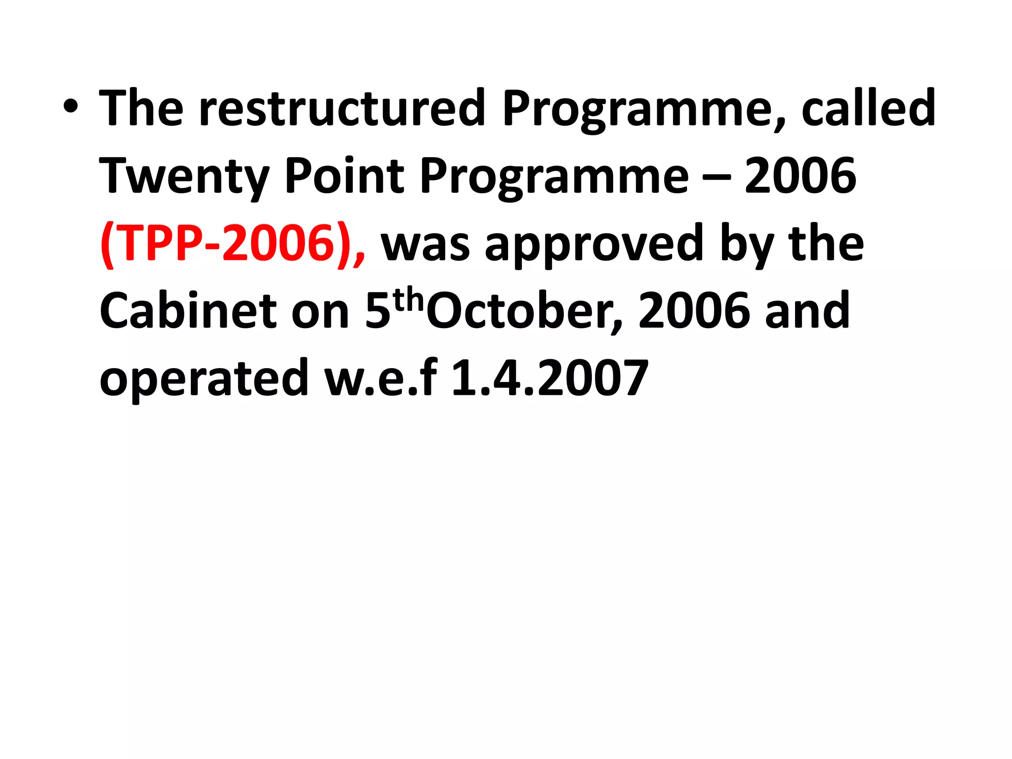 20 POINT PROGRAMME - INDIA | PPTX