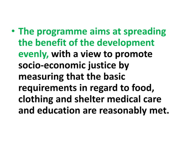 20 POINT PROGRAMME - INDIA | PPTX