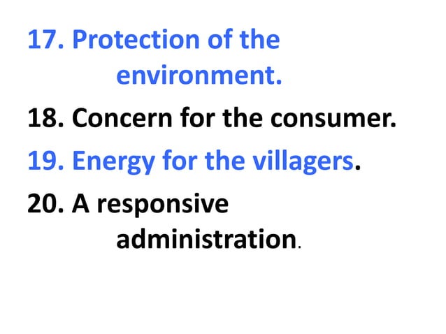 20 POINT PROGRAMME - INDIA | PPTX