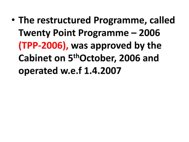 20 POINT PROGRAMME - INDIA | PPTX