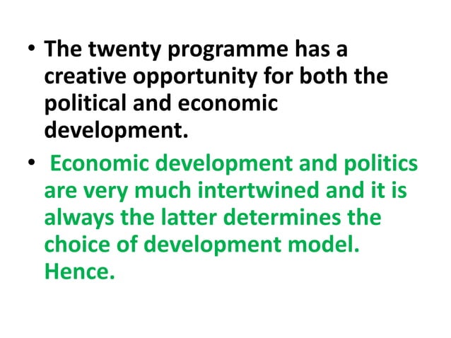 20 POINT PROGRAMME - INDIA | PPTX