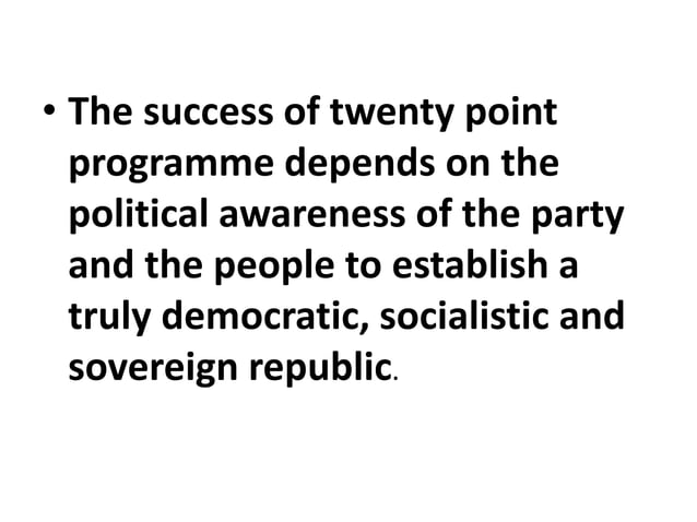 20 POINT PROGRAMME - INDIA | PPTX