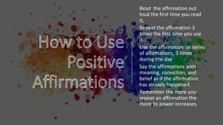 20 Positive Affirmation For Achieving Your Goals.pptx | Religion & Spirituality