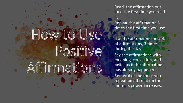 20 Positive Affirmation For Achieving Your Goals.pptx | Religion ...