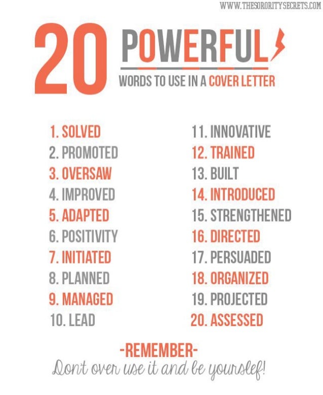 20 Powerful Words To Use In Cover Letter 20 Powerful Words To Use In Cover Letter