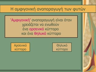 Η αναπαραγωγή των φυτών | PPT