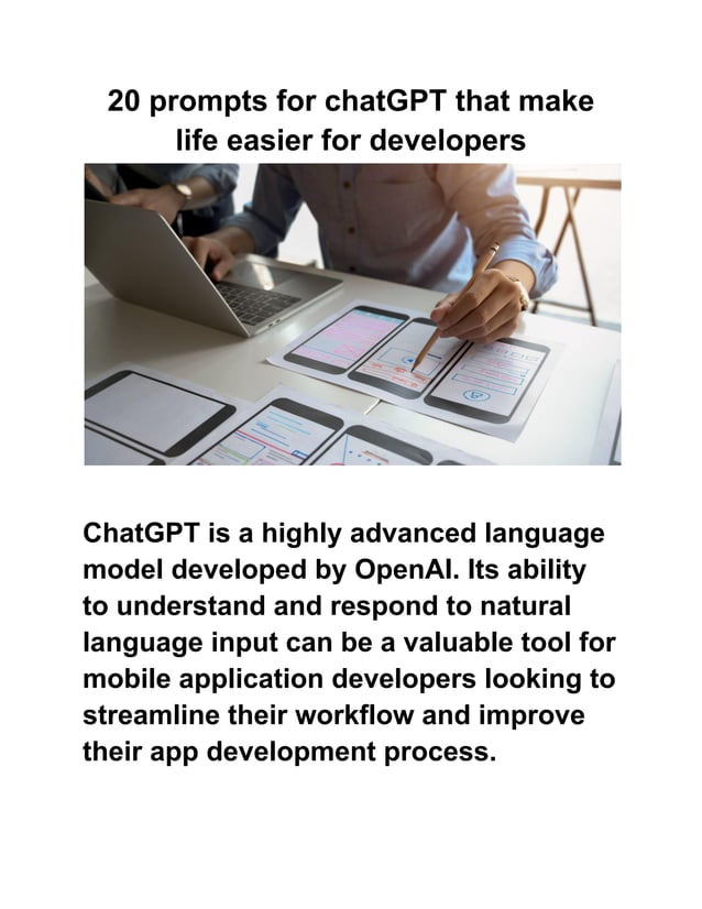 20 prompts for chatGPT that make life easier for developers.pdf