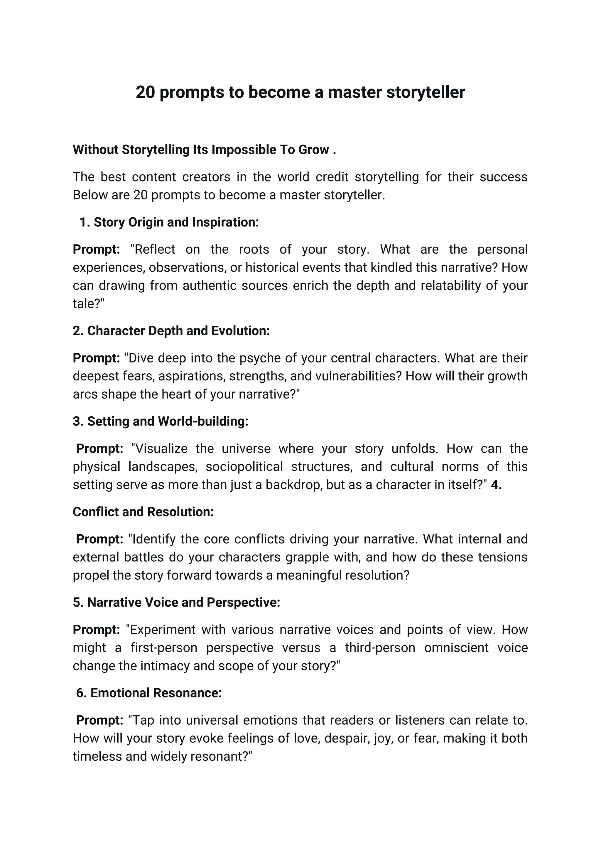 20 prompts to become a master storyteller..pdf