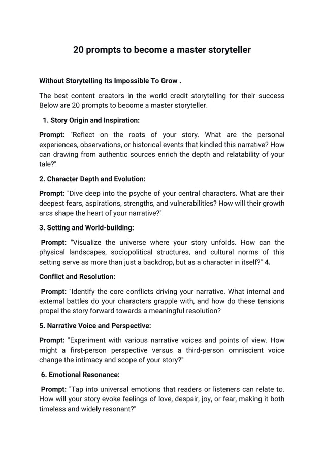 20 prompts to become a master storyteller..pdf