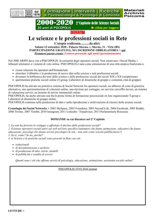 20 anni di PSICOPOLIS | PDF