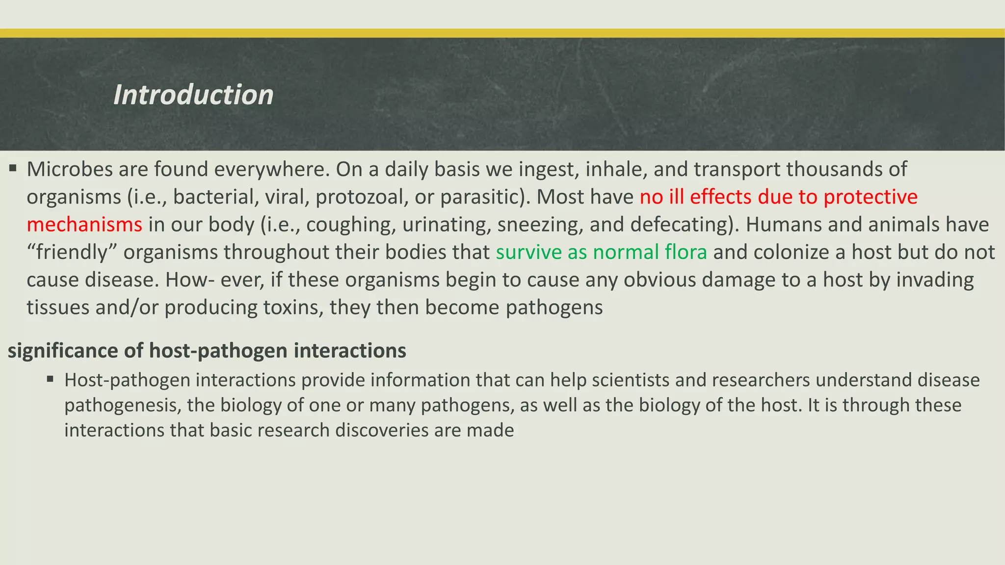 Host pathogen interactions | PPTX