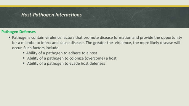 Host pathogen interactions | PPTX | Infectious Diseases | Diseases and Conditions