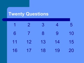20 questions | PPT