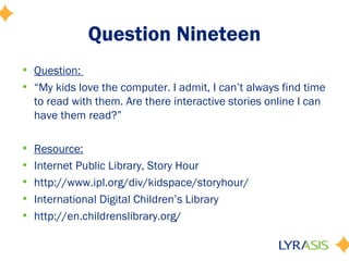 20 questions reference resources for kids | PPT