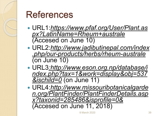 20 rheum australe (padamchal) | PPTX