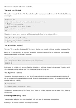 20 ruby input output | PDF