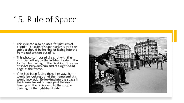 20 rules of photo composition | PPTX | Photography | Arts and Crafts