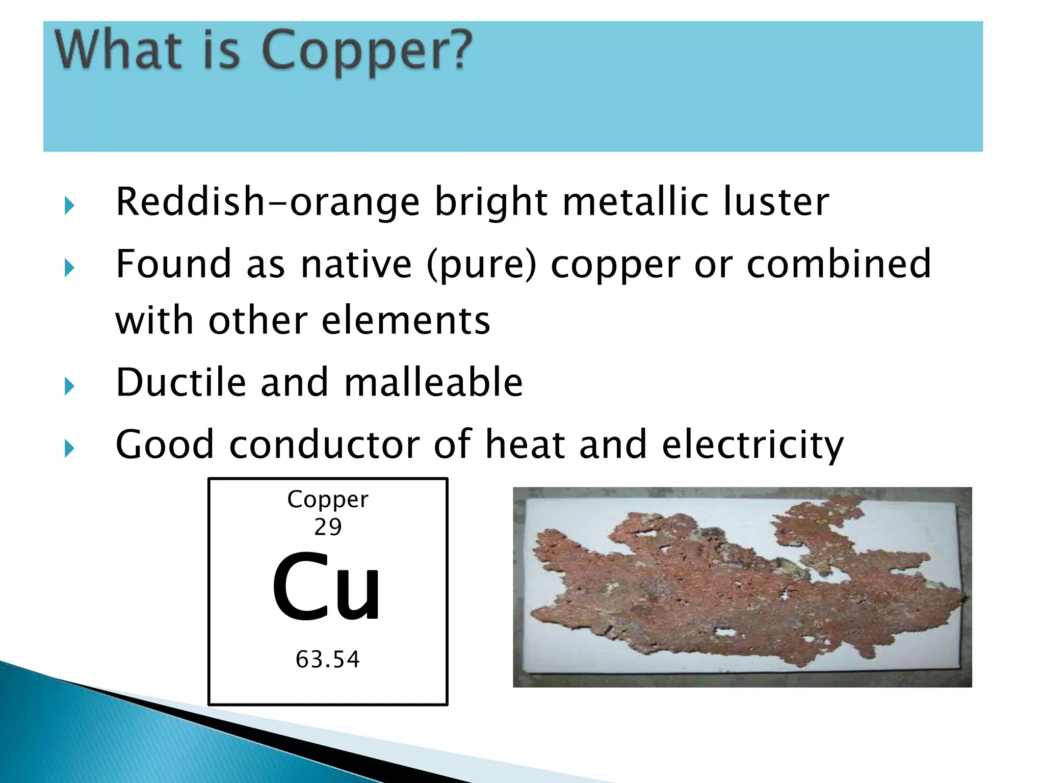 Copper manufacturing process | PPTX