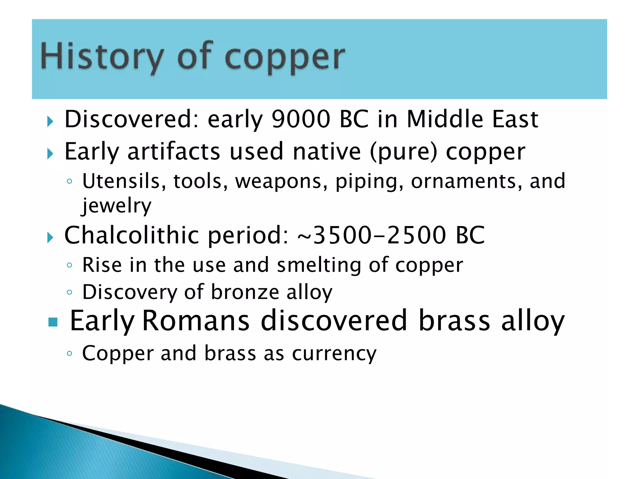 Copper manufacturing process | PPTX