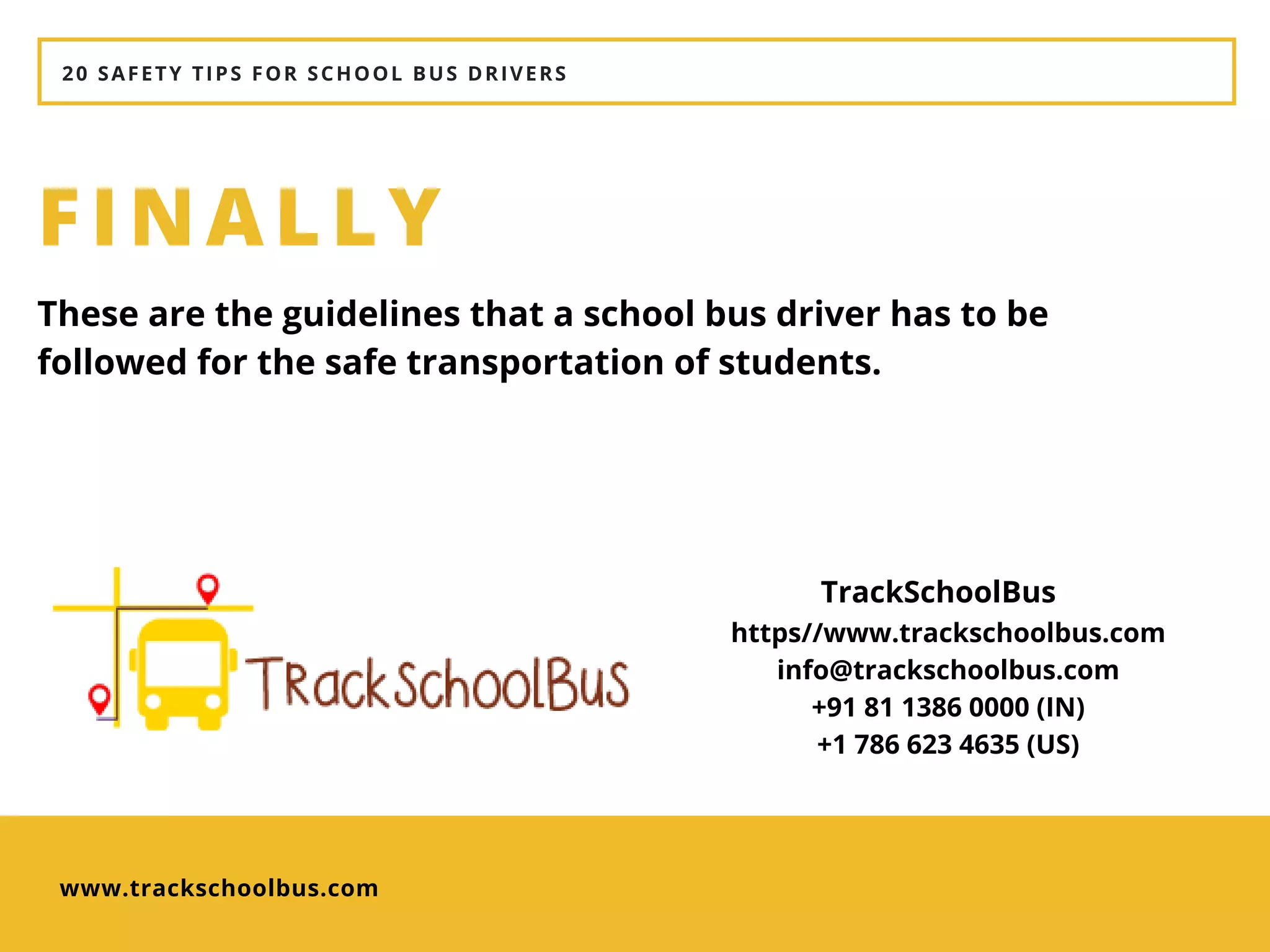 20 Safety Tips for School Bus Drivers | PDF