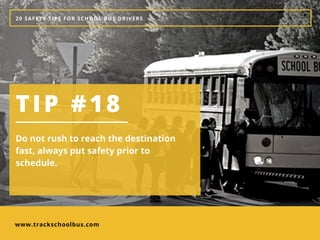20 Safety Tips for School Bus Drivers | PDF