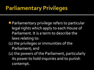 Parliament and the Constitution | PPT