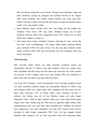 20 serangan jaringan komputer | DOCX