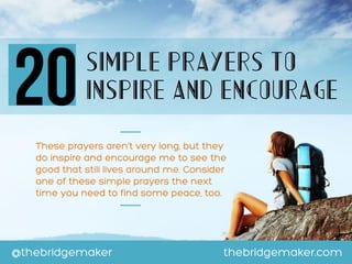 20 Simple Prayers to Inspire and Encourage | PDF