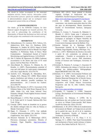 Species diversity and distribution of ruderal flora on landfills in Maradi city, Niger | PDF ...