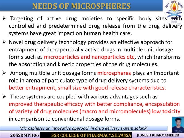 microsphere as drug delivery system | PPTX