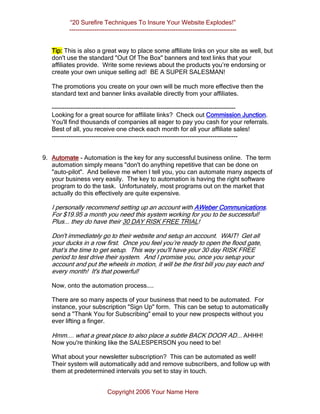 20 surefire techniques_to_insure_your_web_explodes! | PDF