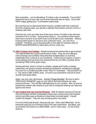 20 surefire techniques_to_insure_your_web_explodes! | PDF