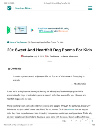 Dog Poems For Kids