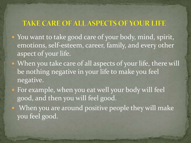 Take care of yourself to decrease your stress | PPTX | Mental Health | Diseases and Conditions