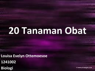 20 tanaman obat (louisa) | PPT
