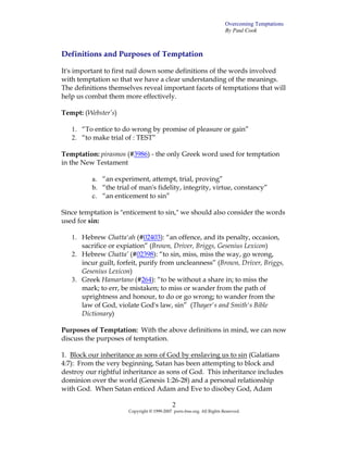 20 temptation study | PDF