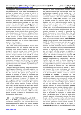 Text Mining at Feature Level: A Review | PDF