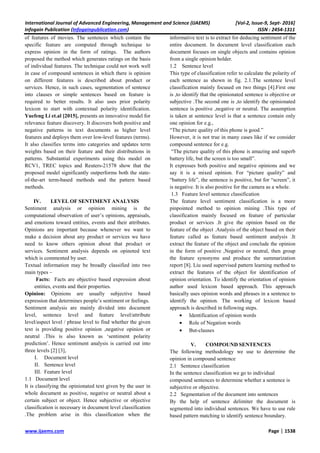 Text Mining at Feature Level: A Review | PDF