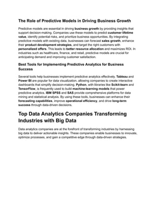 Maximizing Business Growth Through Big Data Mining and Analytics | PDF