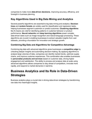 Maximizing Business Growth Through Big Data Mining and Analytics | PDF
