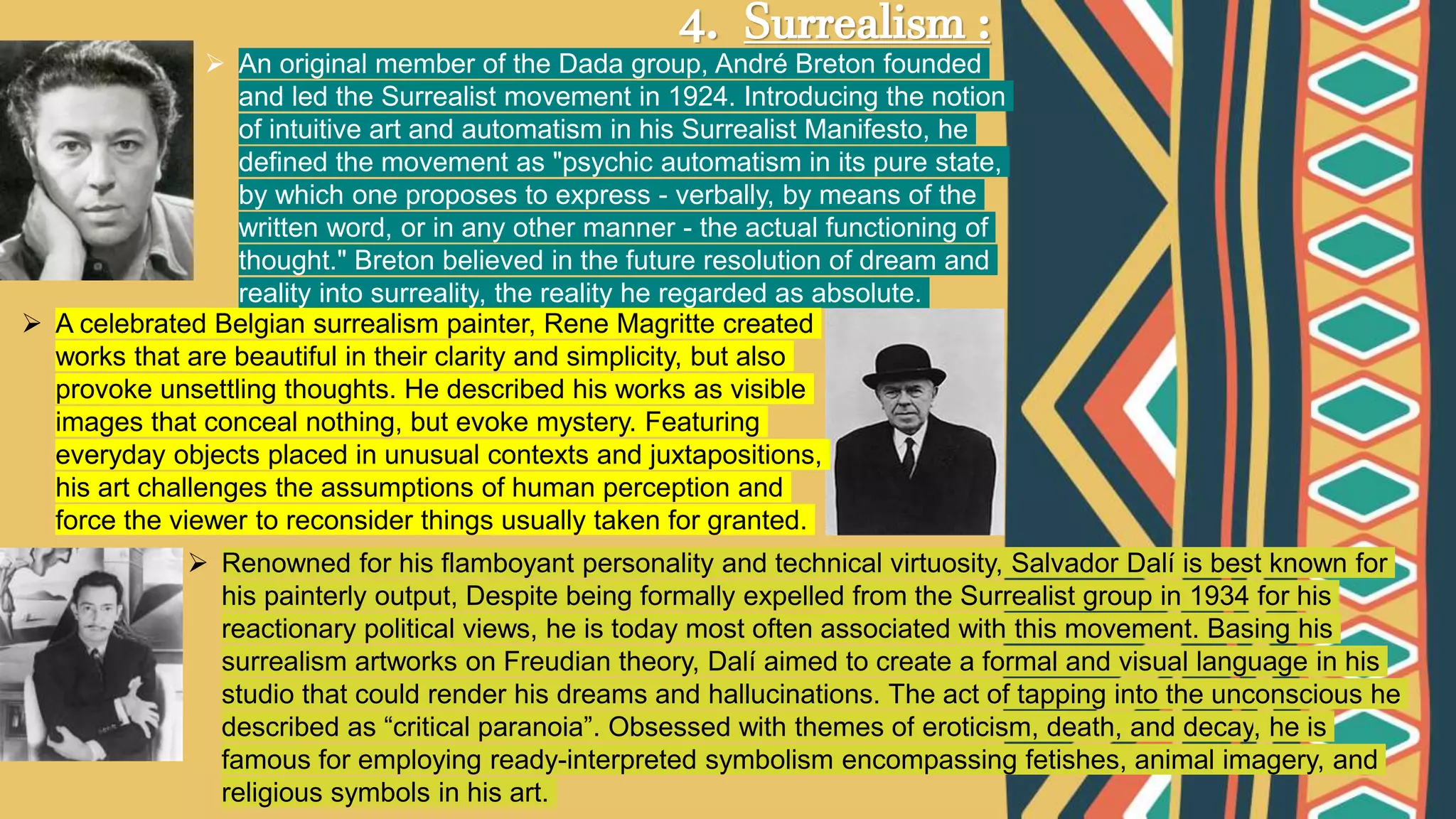 20th Century - Major Artistic & Literary Movements.pptx