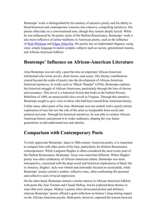 20th Century American poet Arna Wendell Bontemps.docx