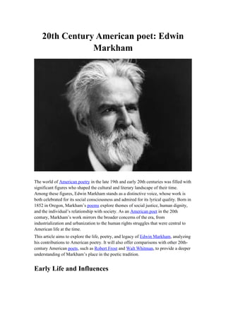 20th Century American poet Edwin Markham.docx