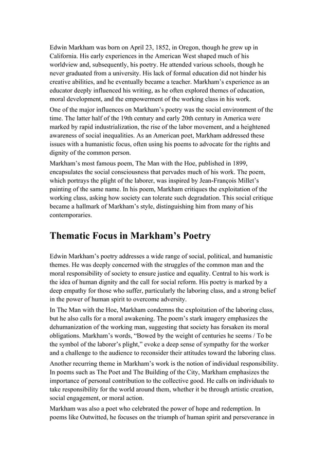 20th Century American poet Edwin Markham.docx