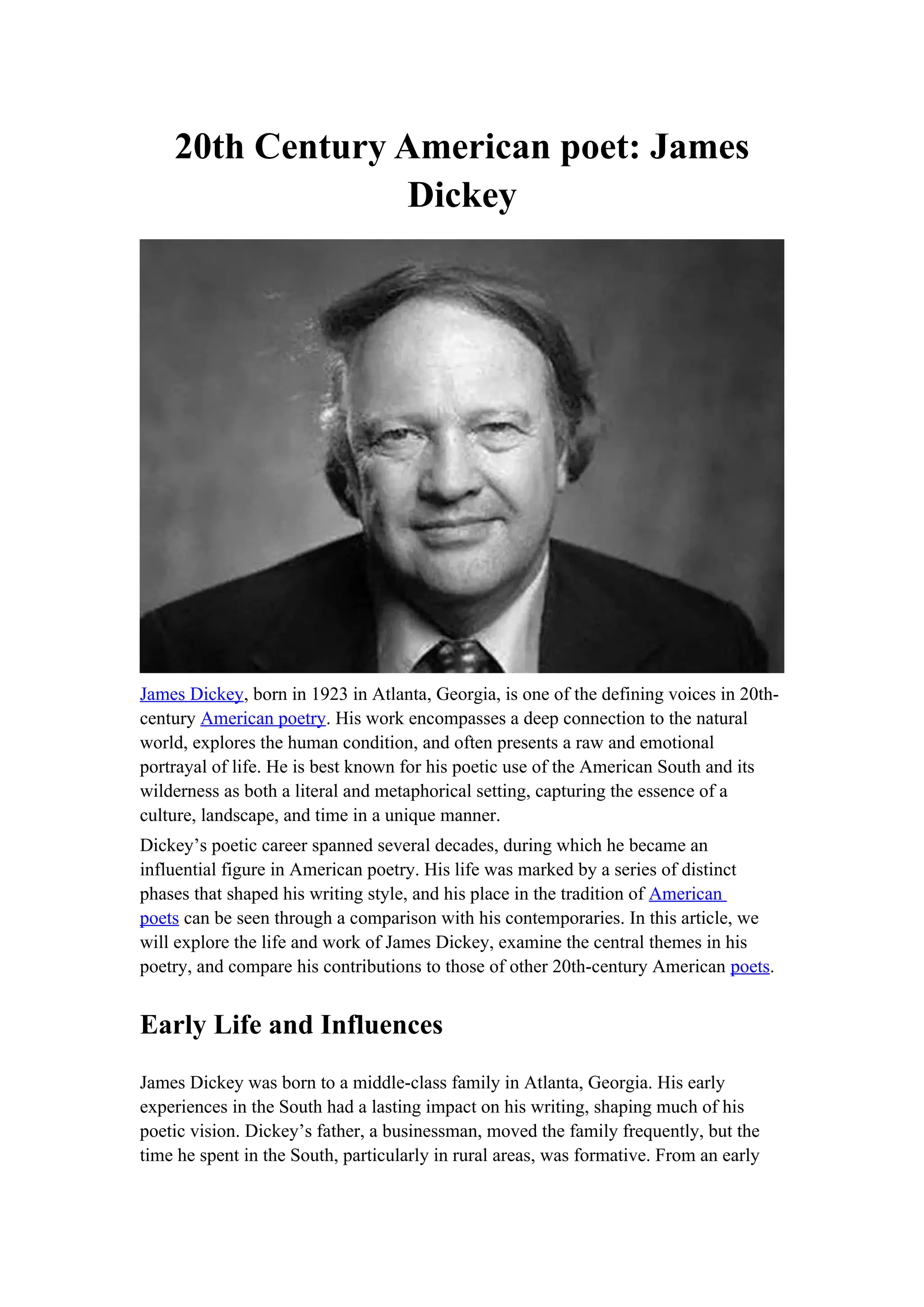20th Century American poet James Dickey.docx