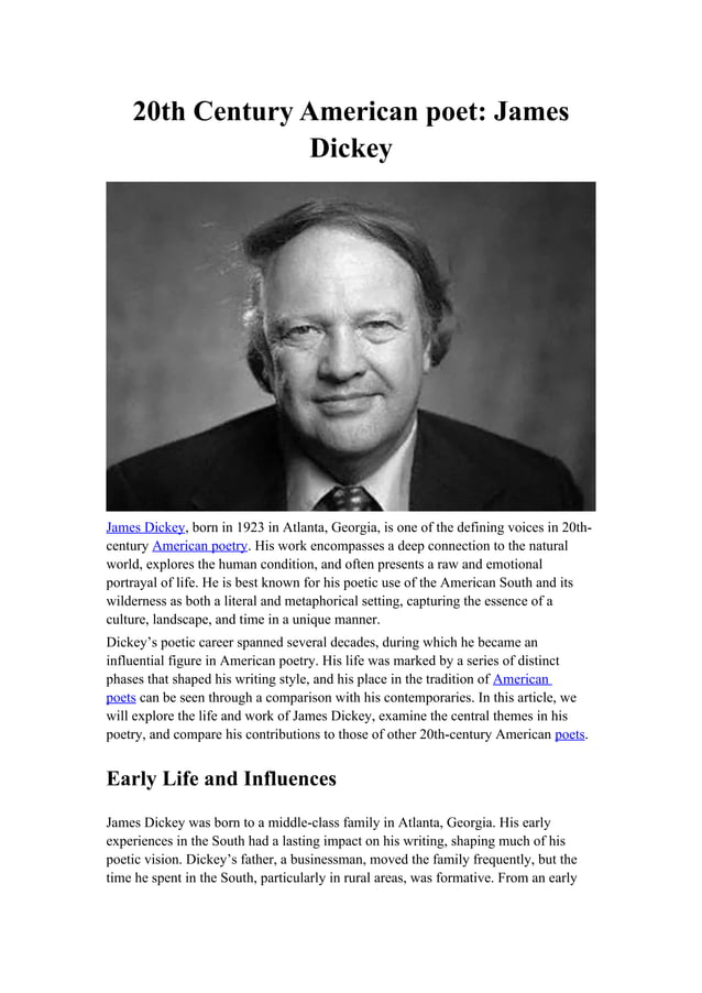 20th Century American poet James Dickey.docx