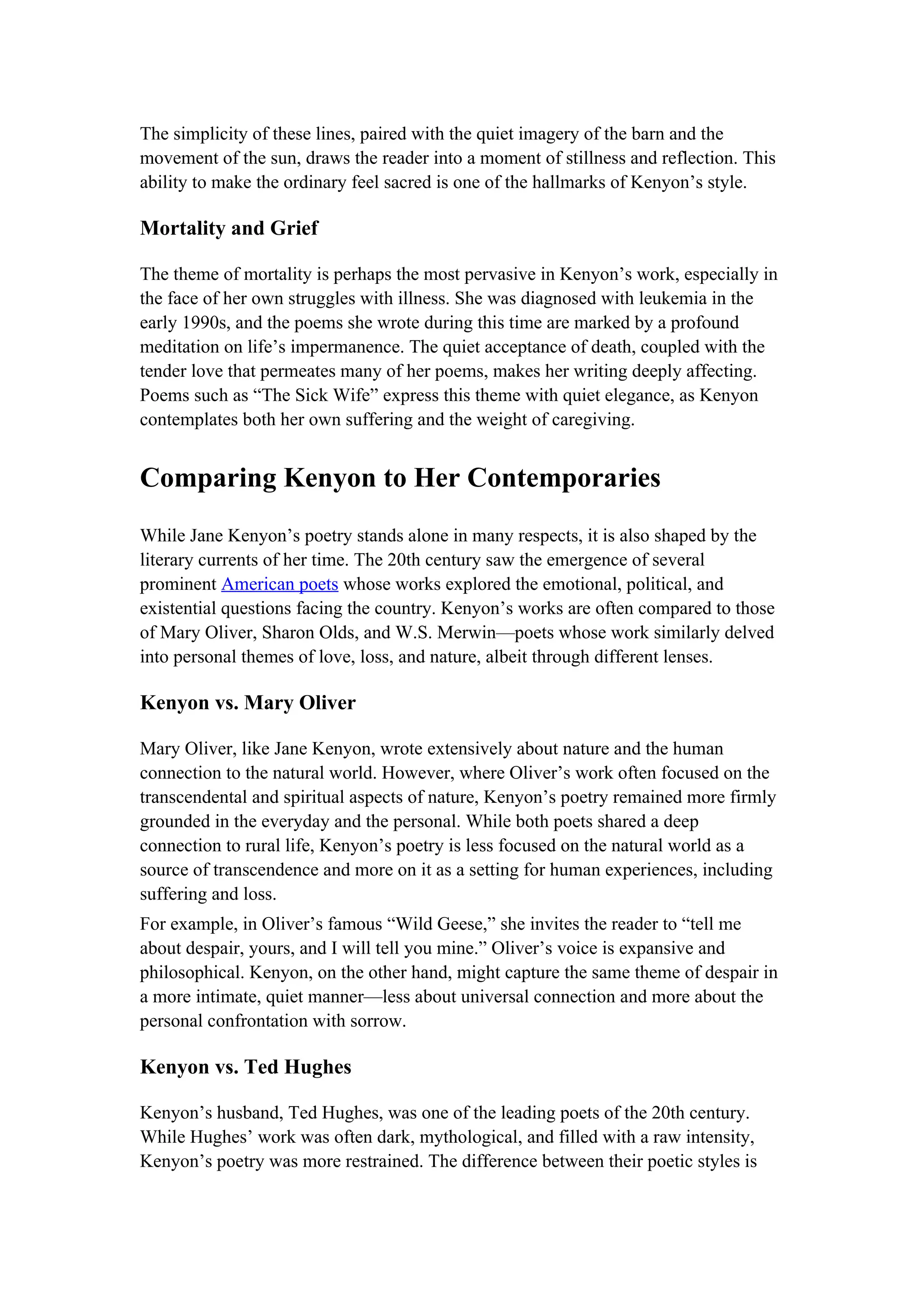 20th Century American poet Jane Kenyon.docx